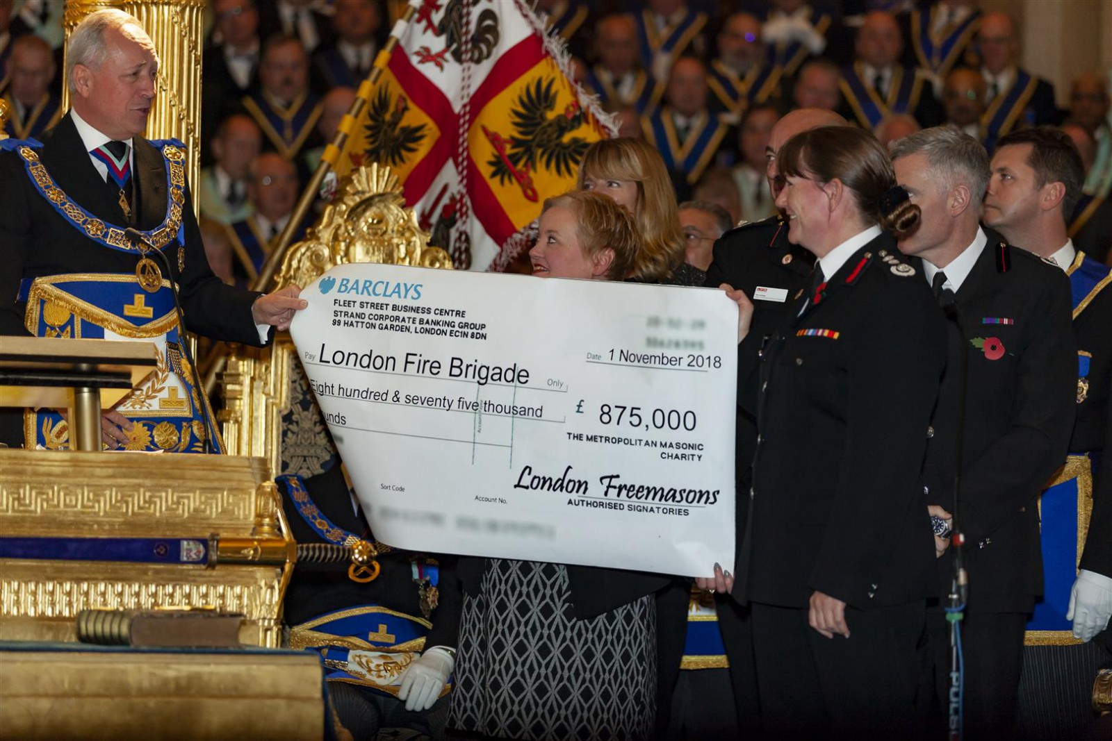 LONDON FIRE BRIGADE APPEAL REACHES MILESTONE - Nil Sine Labore Lodge